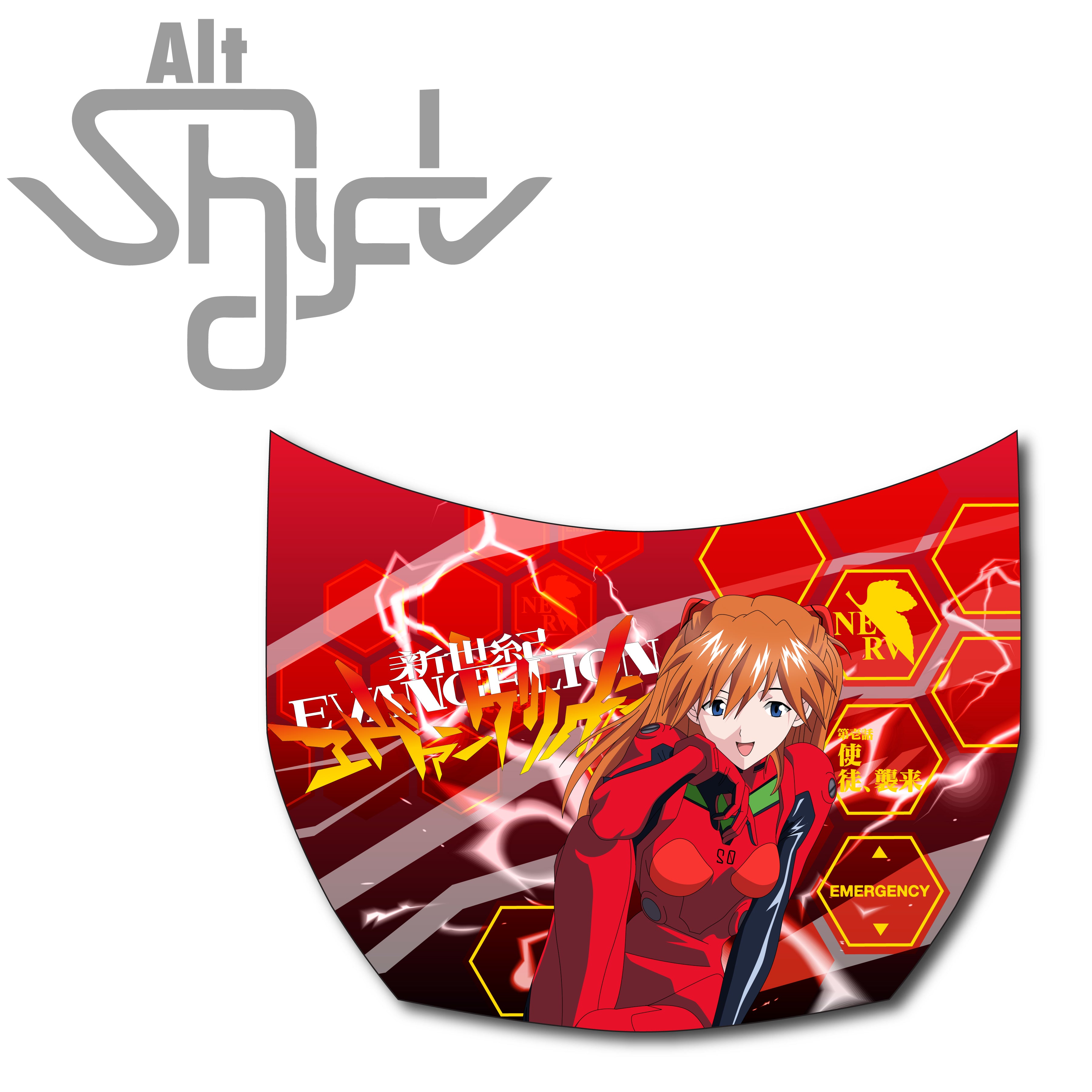 Neon Genesis Evangelion Asuka Universal Itasha Sides Wrap Design Files ...