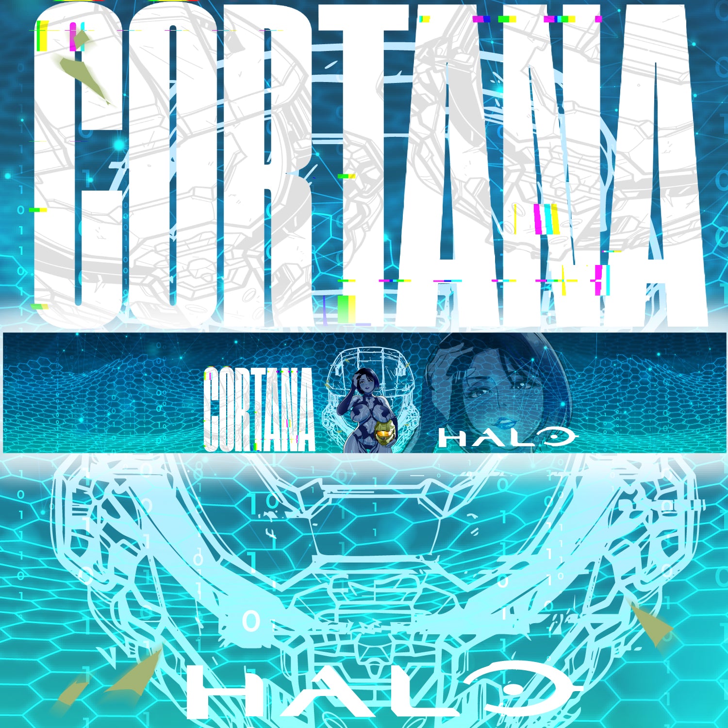 Halo Seductive Cortana Windshield Banner – Low Standards Designs