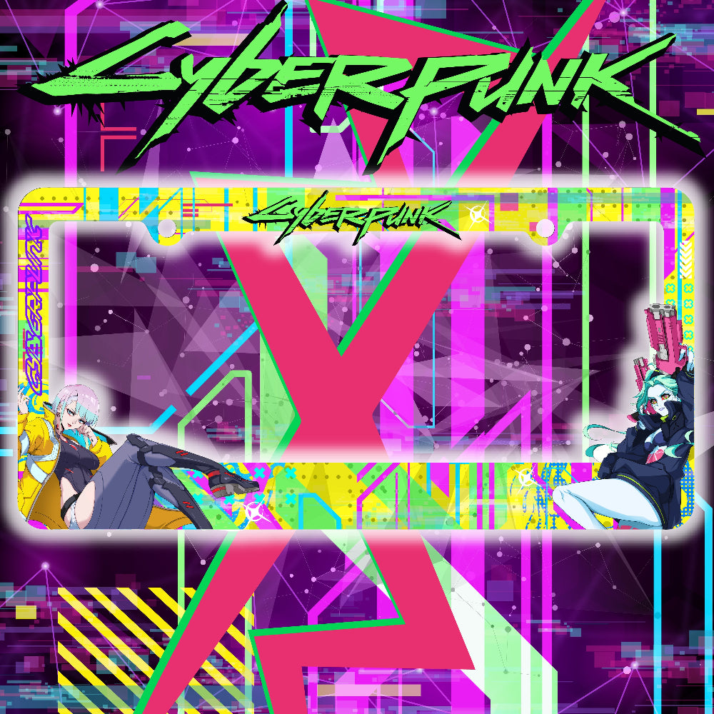 Cyberpunk Lucy & Rebecca Acrylic License Plate Frame – Low Standards ...