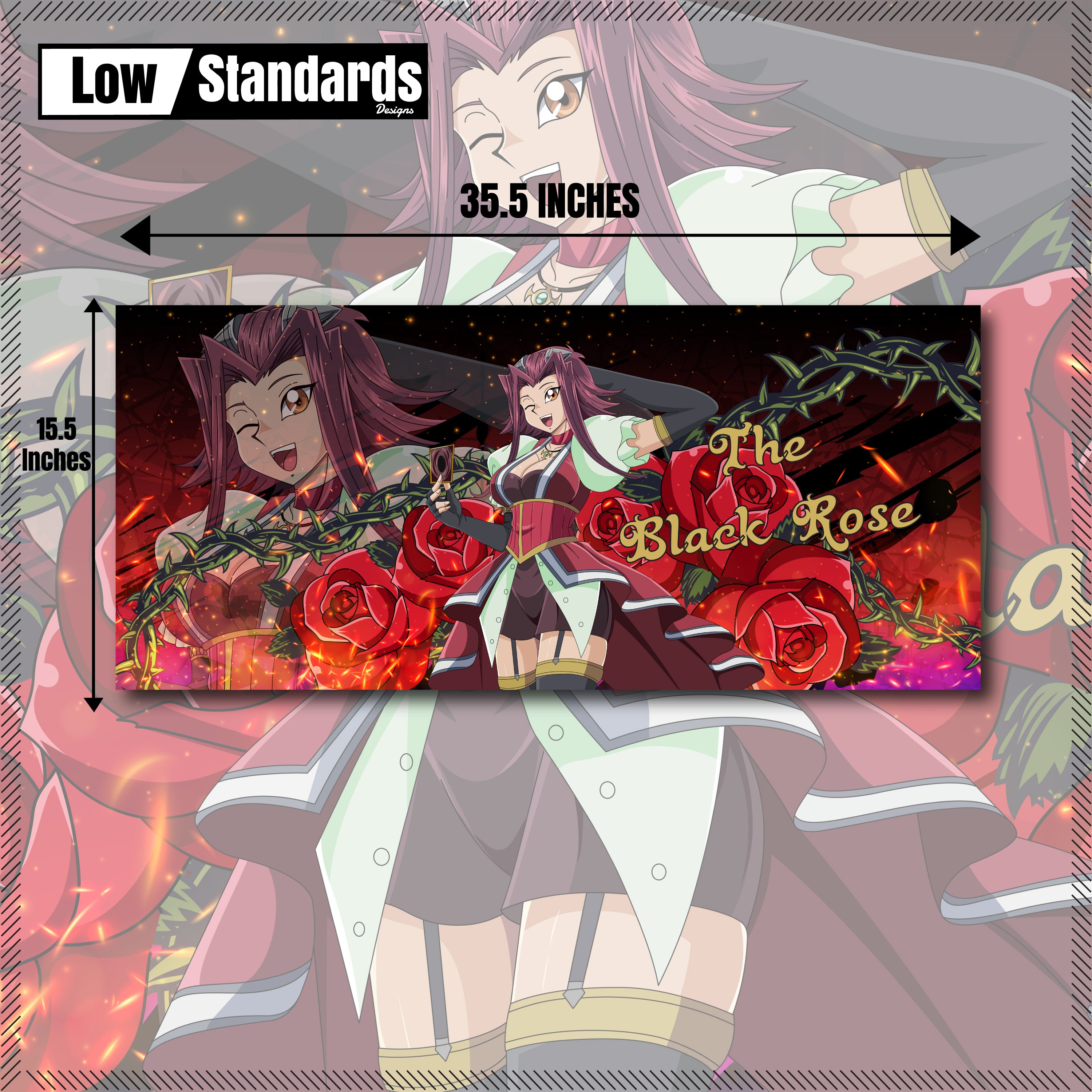 Akiza the Black Rose Mousepad – Low Standards Designs