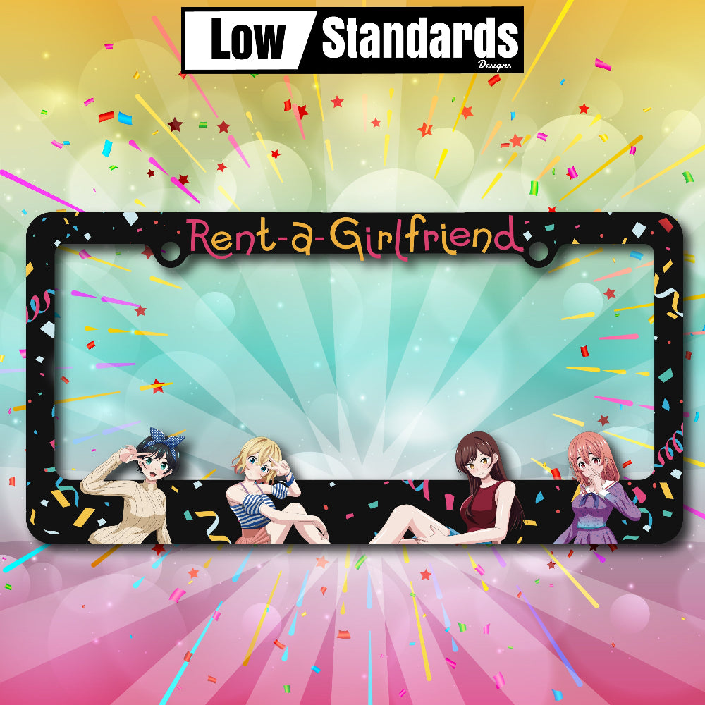 Rent A Girl Friend License Plate Frame – Low Standards Designs