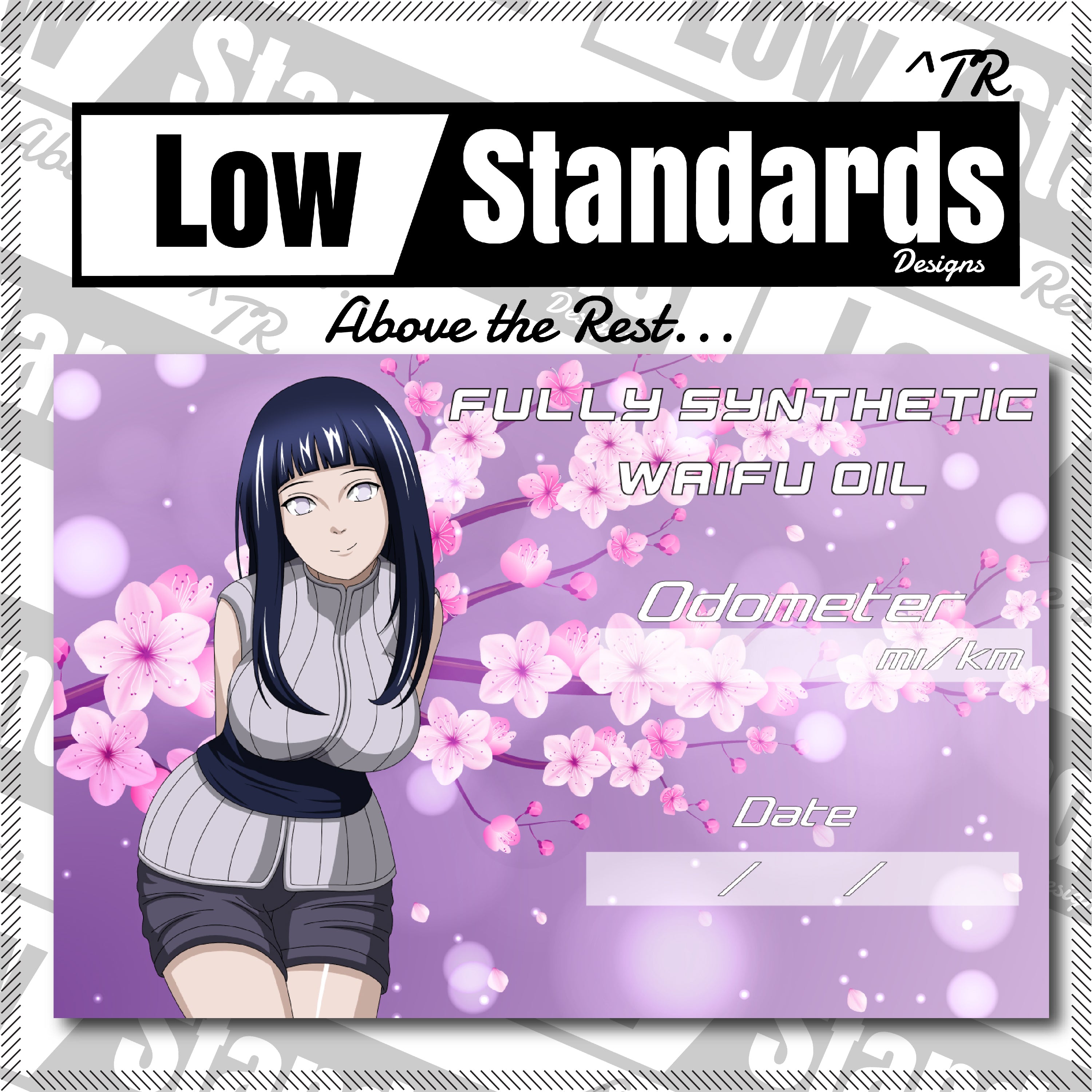 Hinata Oil Change Stickers – Low Standards Designs